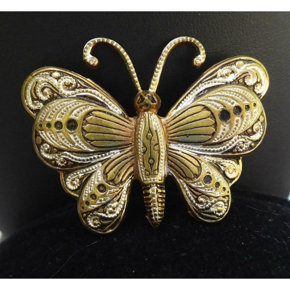 Spain | Jewelry | Older Vintage Toledoware Spanish Damascene Butterfly ...